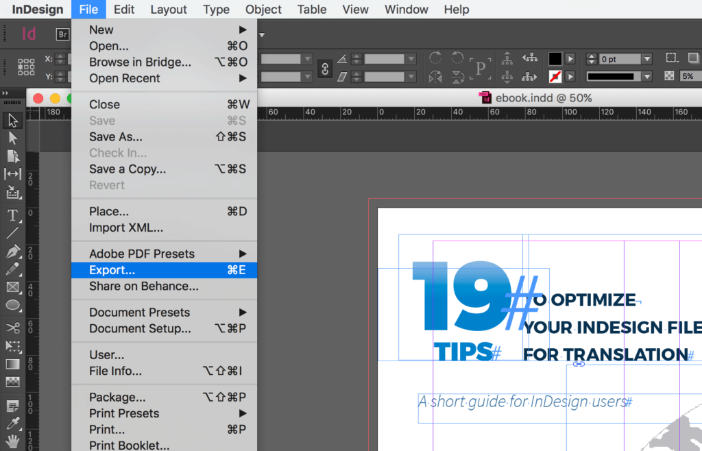 Export InDesign File In IDML Format Redokun