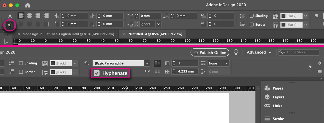 How To Turn Off Hyphenation In InDesign or Edit It 